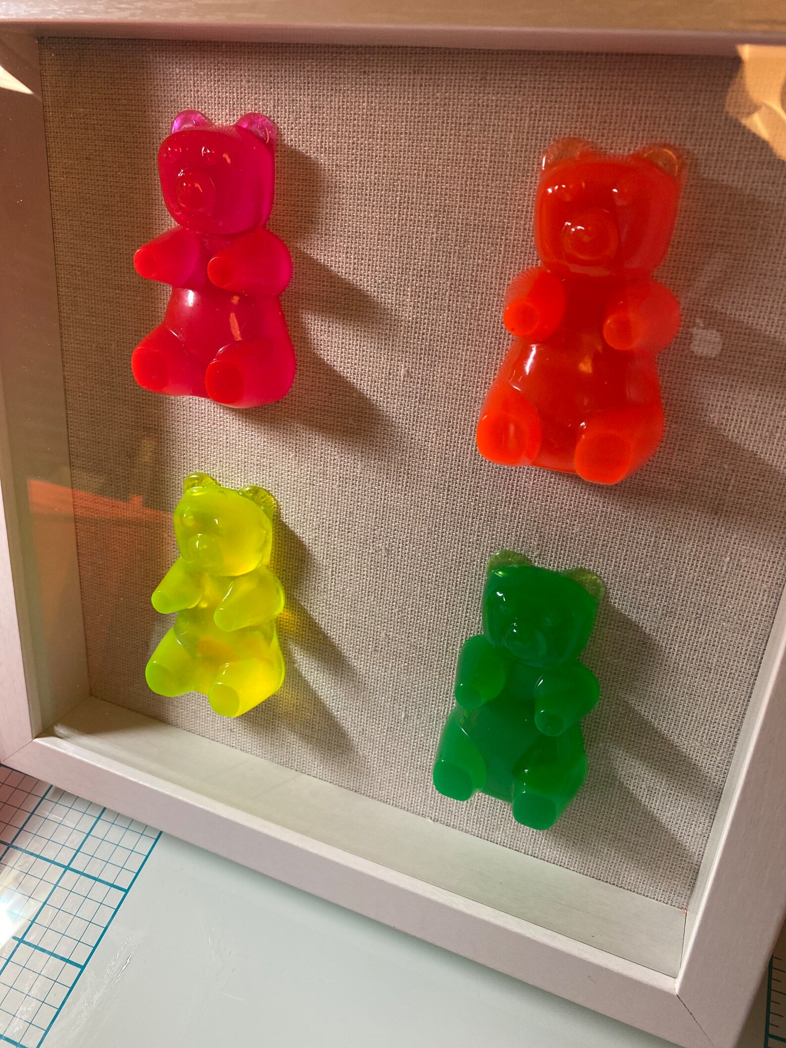 Gummy Bear Shadow Box Neon Gummy Bears Gummy Bear Picture - Etsy