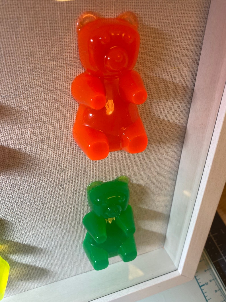 Gummy Bear Shadow Box Neon Gummy Bears Gummy Bear Picture - Etsy