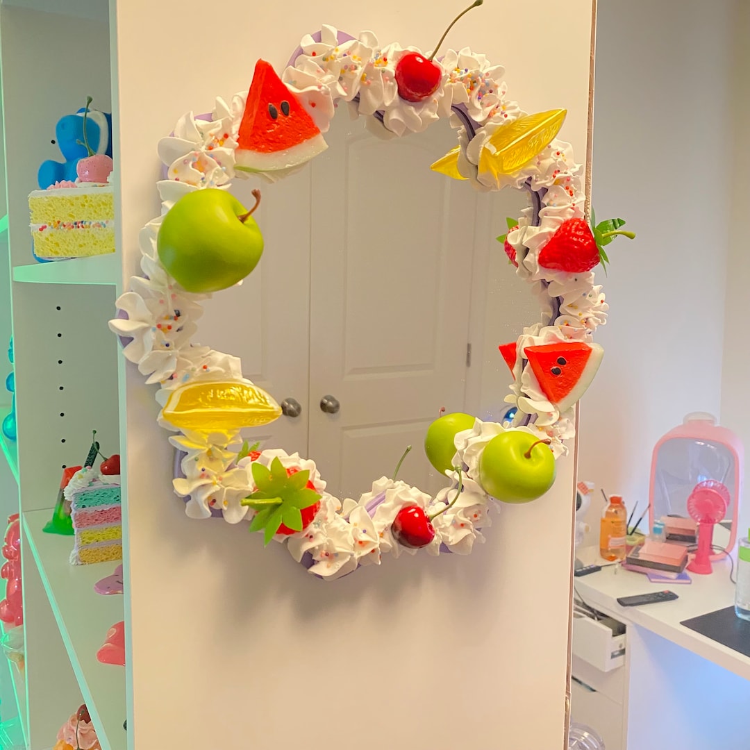 Fruit Salad Mirror Fruit Mirror Wall Mirror Fake Fruit - Etsy