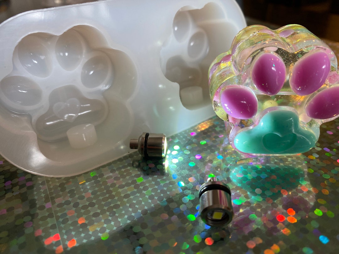 Cat Dog Paw Mold | Lighted Paw Mold | Cat Silicone Mold | Animal Paw ...