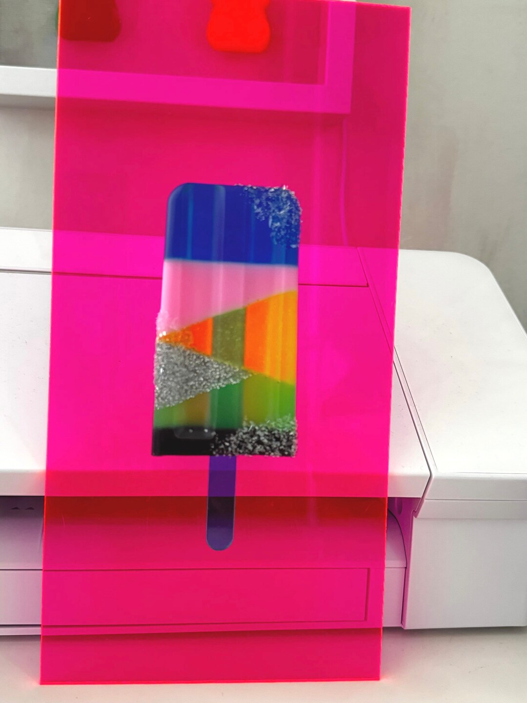 Frozen Geometric Neon Popsicle | Resin Popsicle | Neon Pop Art ...