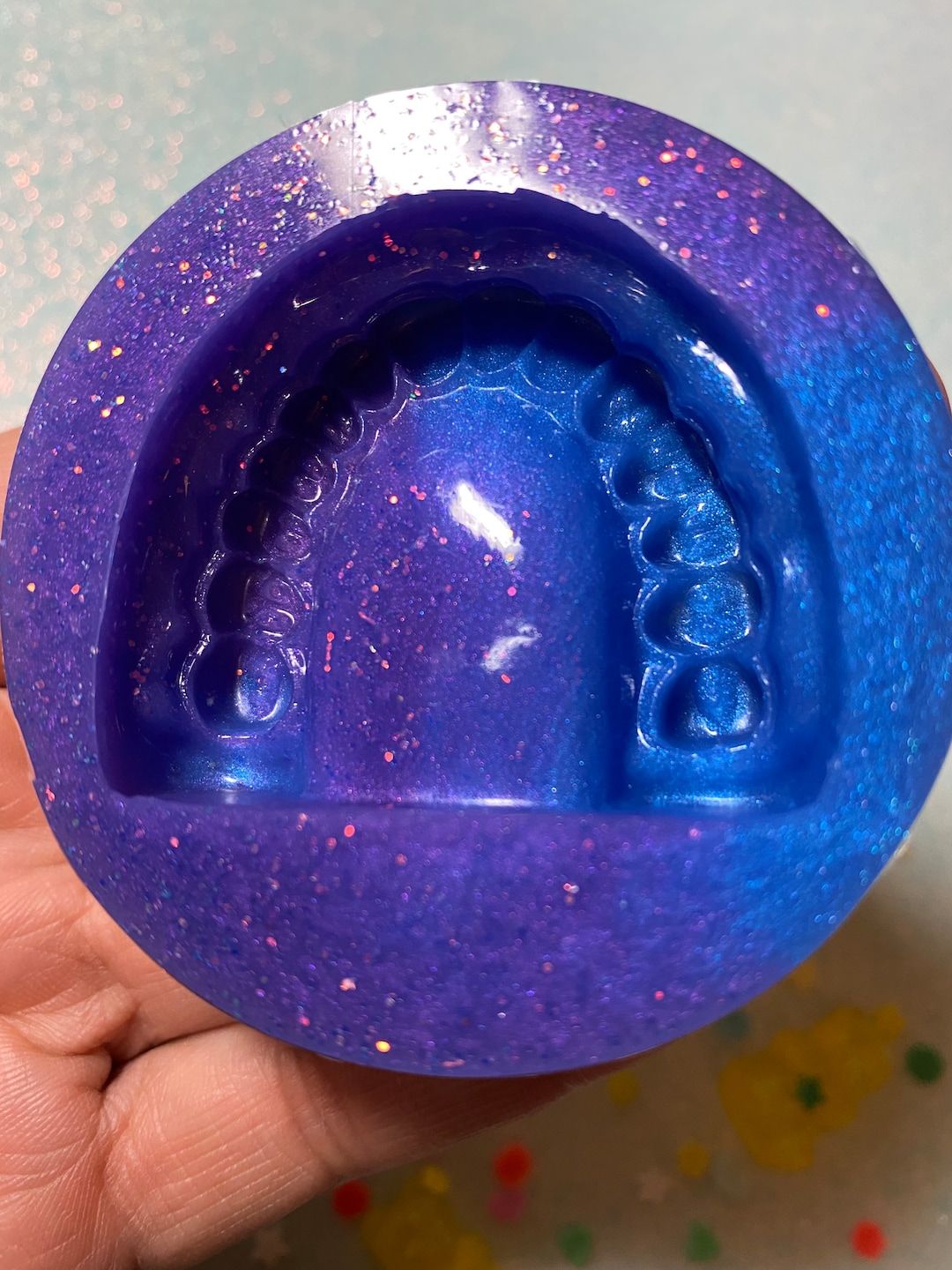 Denture Mold | Shiny Denture Keychain Mold | Teeth Mold | Resin Denture ...