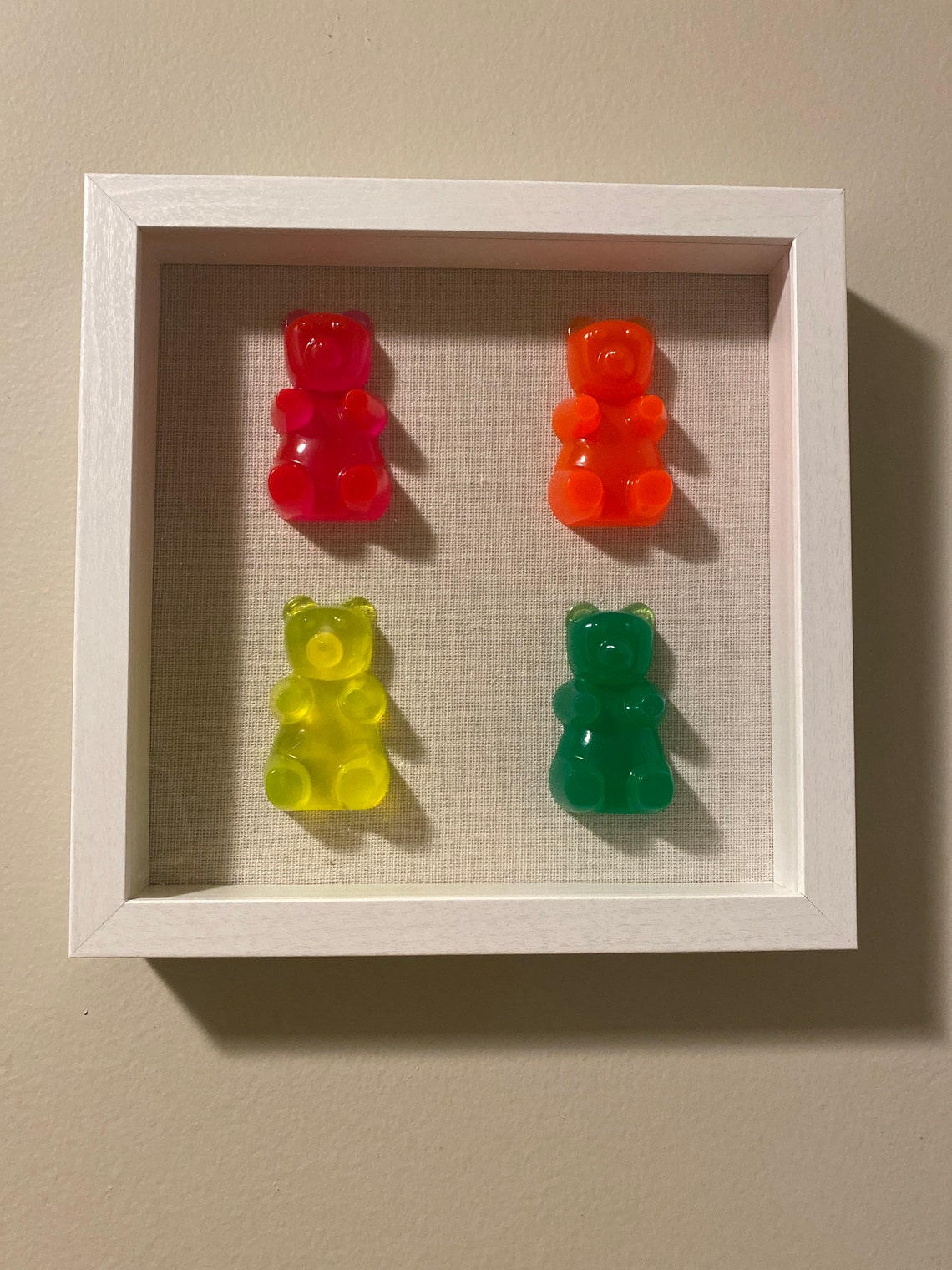 Gummy Bear Shadow Box Neon Gummy Bears Gummy Bear Picture - Etsy