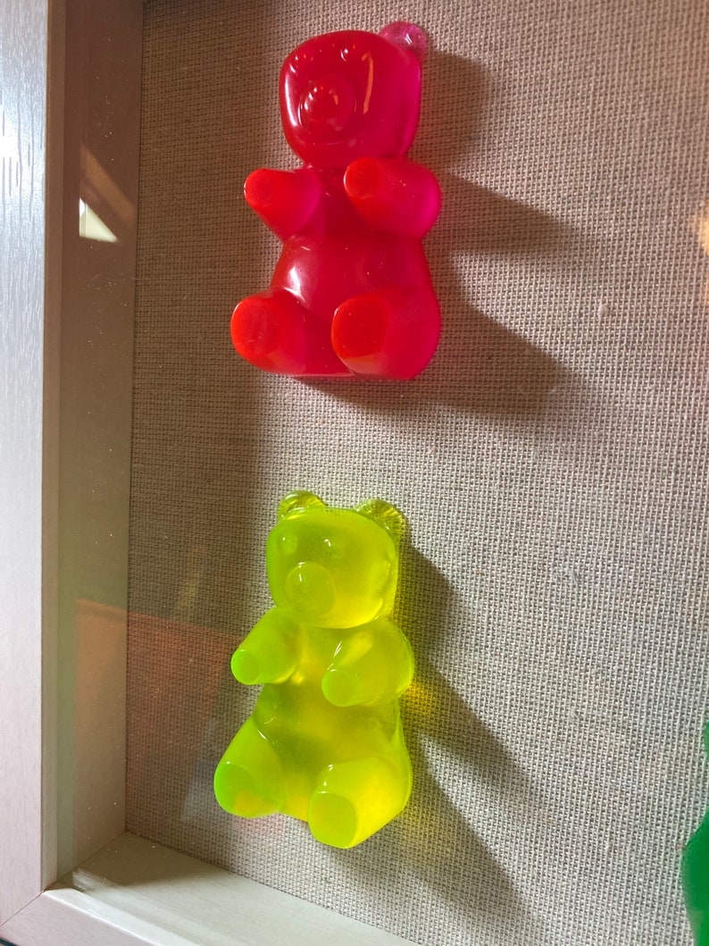 Gummy Bear Shadow Box Neon Gummy Bears Gummy Bear Picture - Etsy