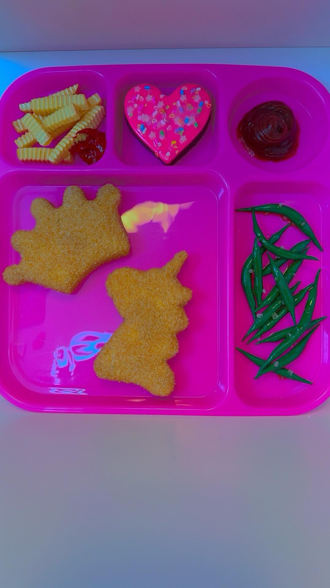 School Lunch Tray | Boujee Lunch Art | Dopamine Decor | Chicken Lunch ...