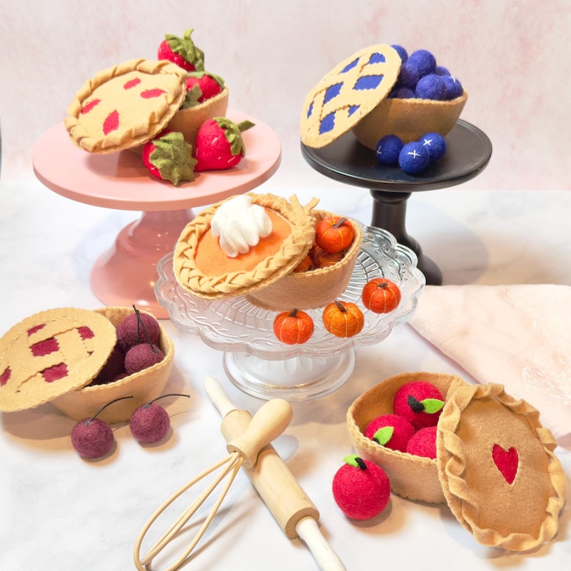 Pretend Felt Pie Toy - Etsy