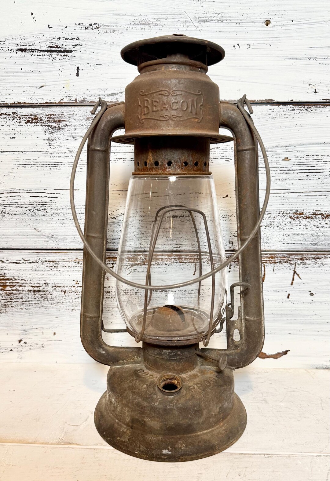 Vintage Beacon Lantern / SMP Wind Proof Tubular Barn Railroad Kerosene ...