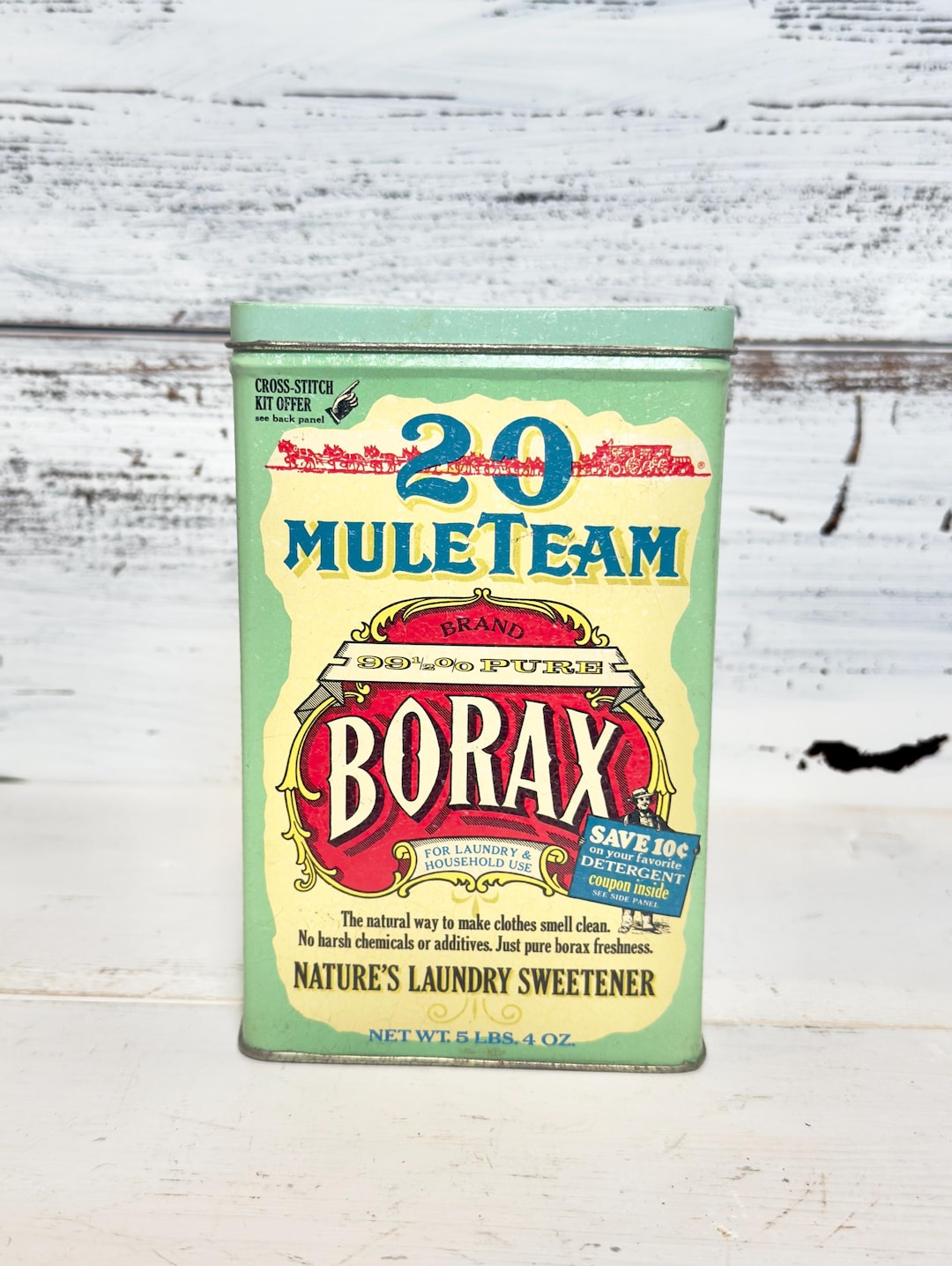 Vintage Borax 20 Mule Team Laundry Sweetner Tin / Retro Collectable - Etsy
