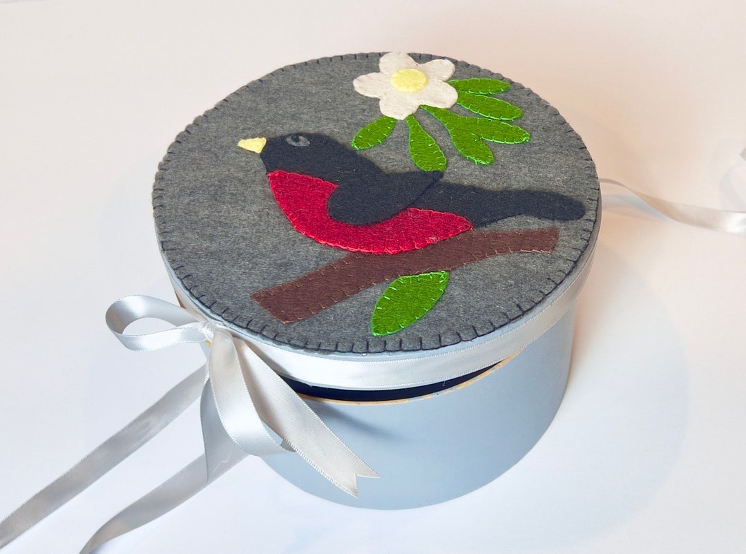Wool Felt Box / Sewing Box / Keepsake Box / Trinket Box - Etsy