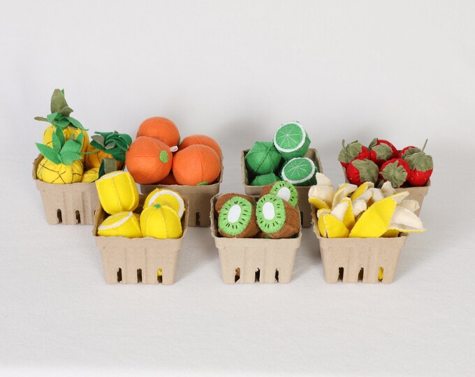 Felt Vegetables and Fruit Set / Felt Pretend Play Food / Play Kitchen ...
