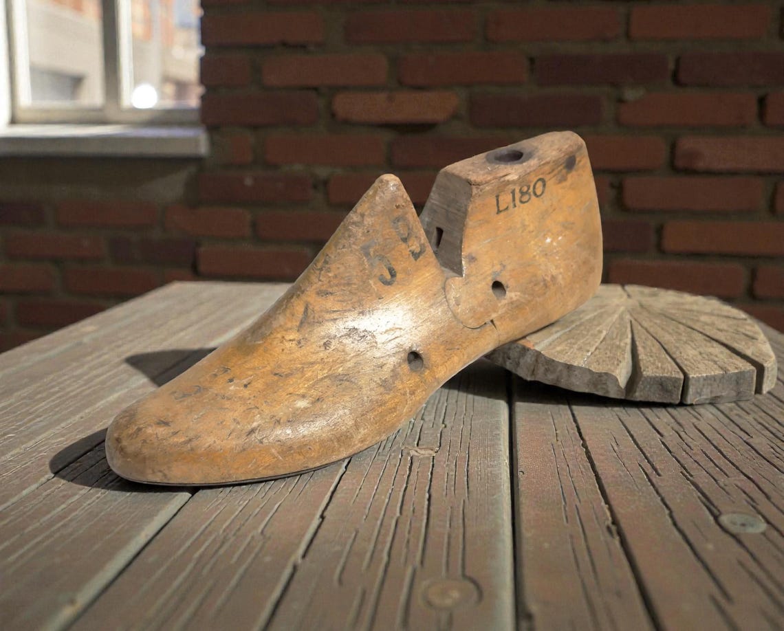 Vintage Solid Wood Shoe Tree Form - Etsy