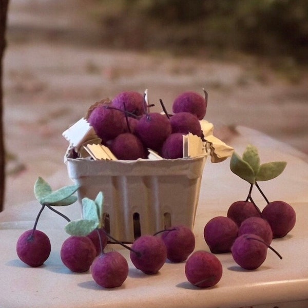 Felt Cherries - Etsy