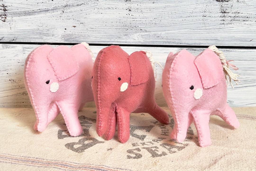 Felt Elephant / Stuffed Toy Elephant / Felt Safari Animal - Etsy