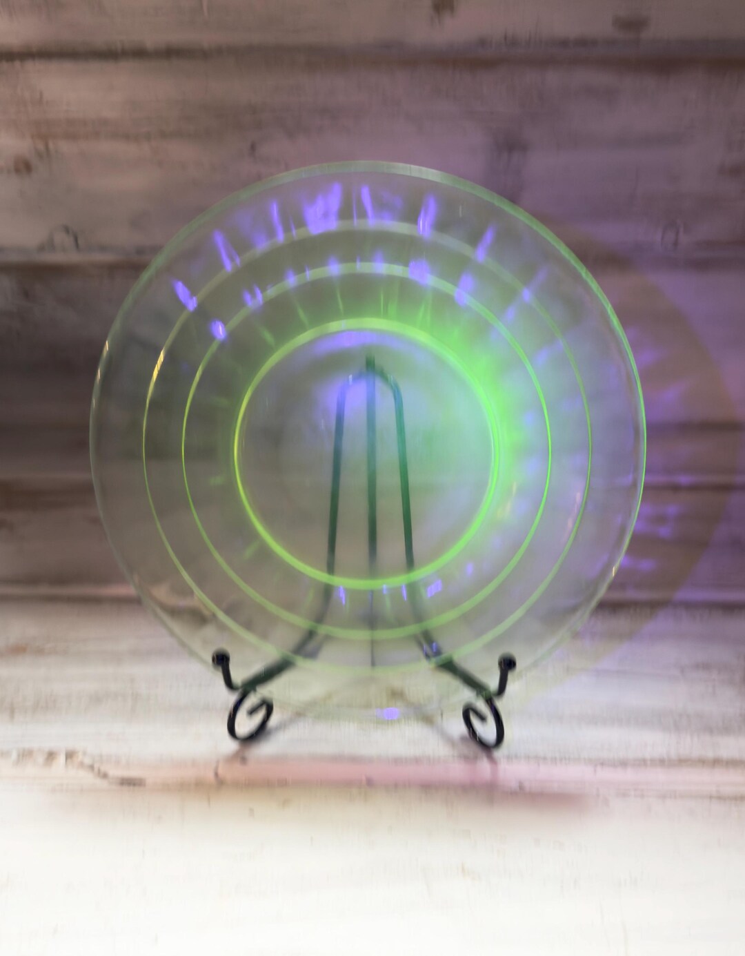 Vintage Depression Glass Uranium Plate - Etsy