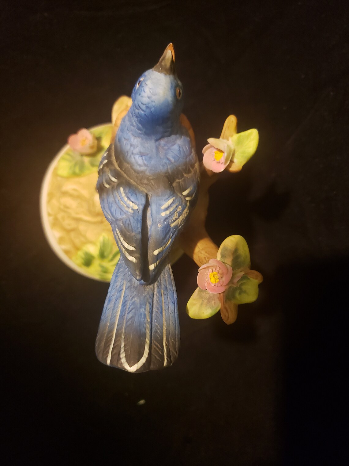 Milano Porcelain Blue Bird Music Box Sculpture by Eda | Etsy