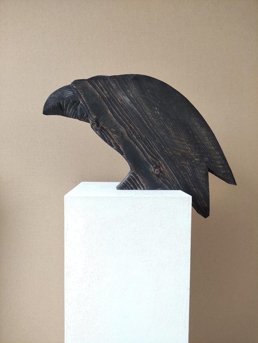 Raven, Wooden Sculpture, Raven Figure, Raven, Munin, Hugin, Thor's ...