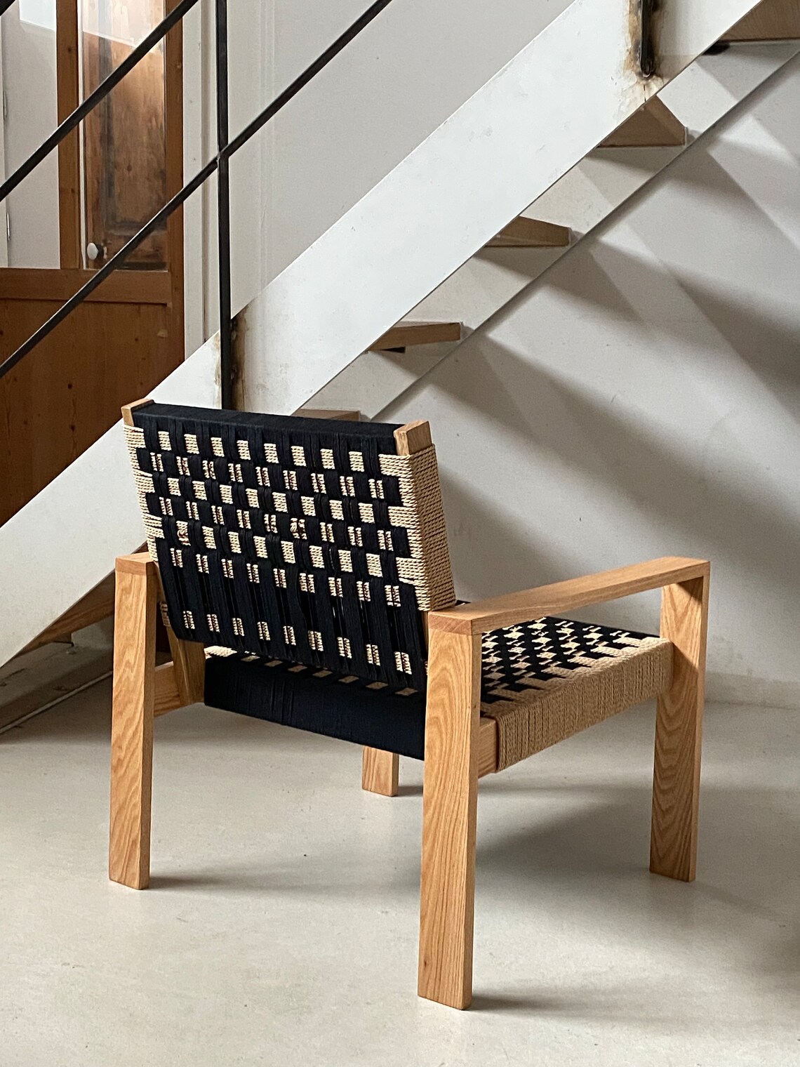 Handmade Armchair With Danish Rope and Cotton Rope. Hand-strung. Landa ...