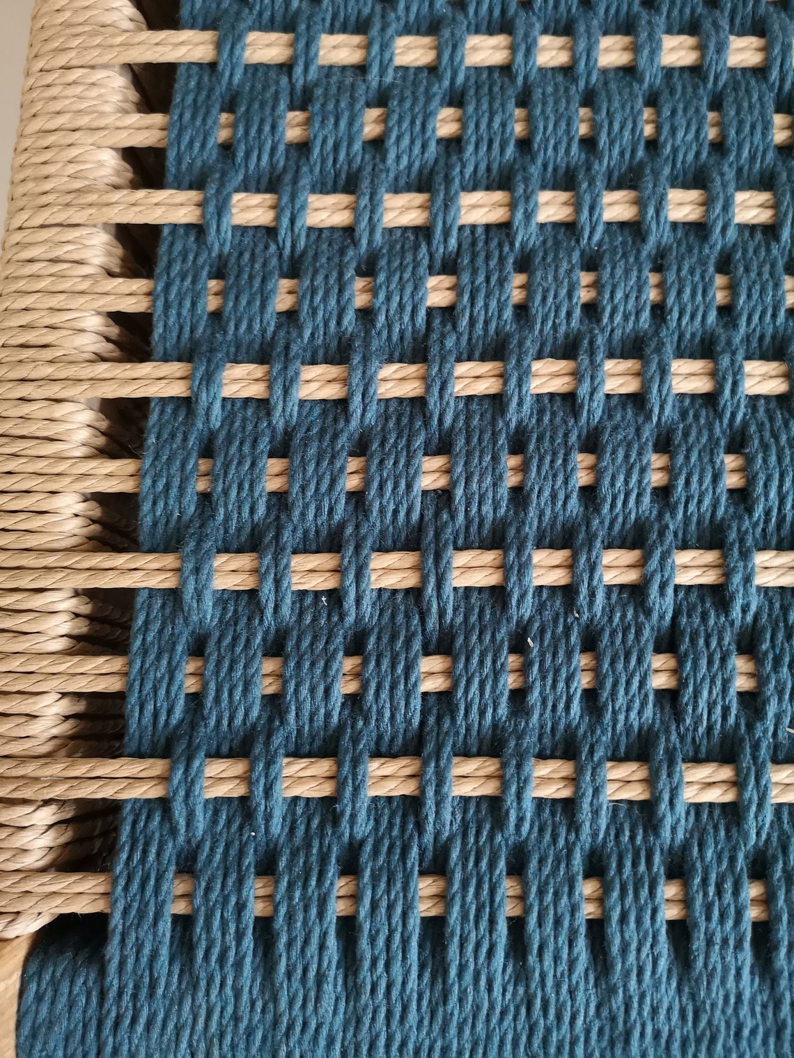 Handmade Danish Rope and Cotton Rope Armchair. Hand-strung. - Etsy Canada