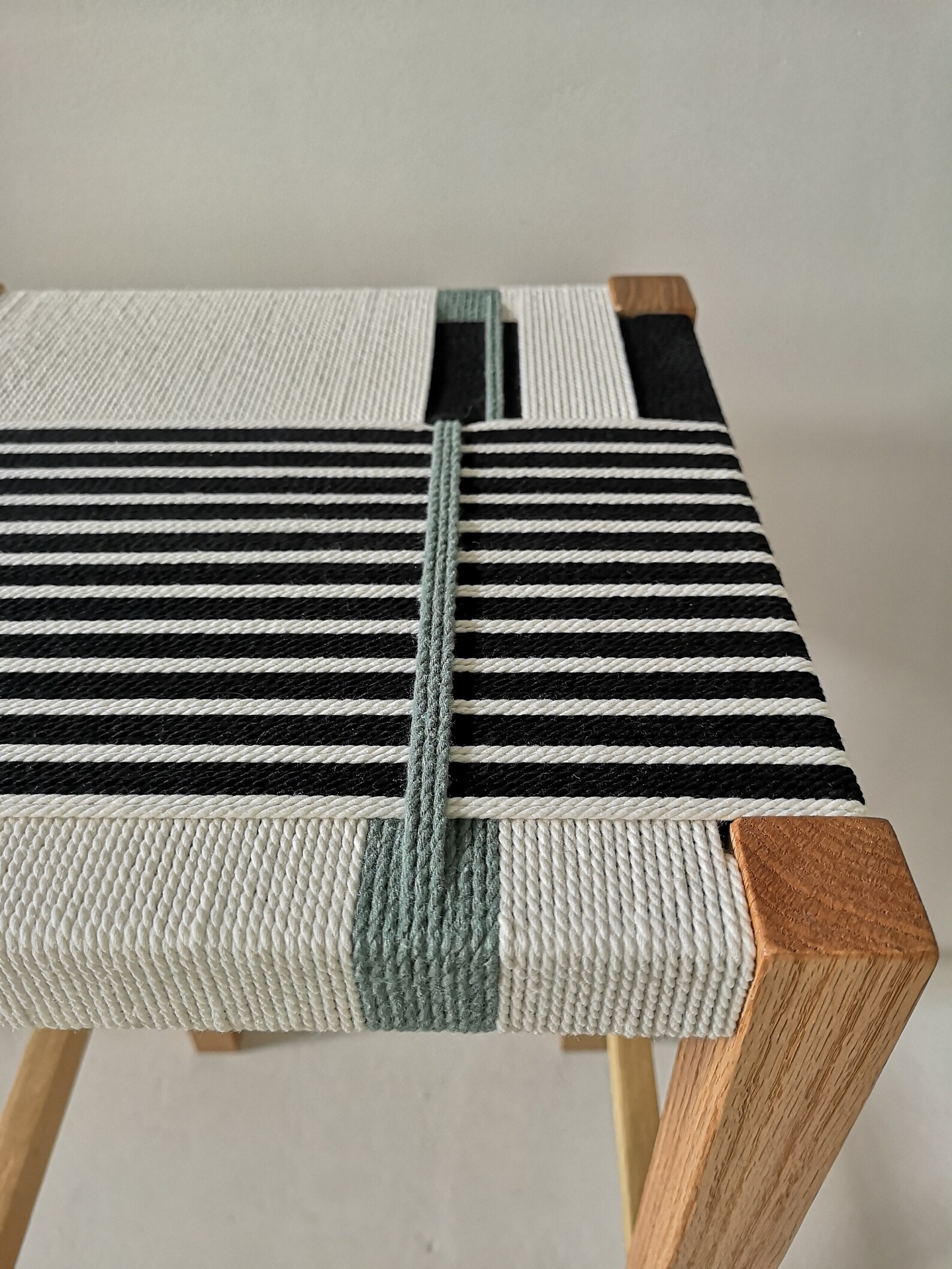 Pardalet High Stool. Handmade in Rope and Wood. - Etsy UK
