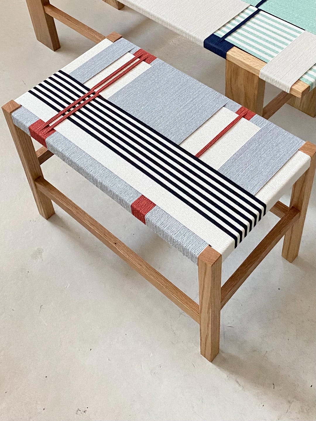 Handmade Rope and Wood Bench. - Etsy