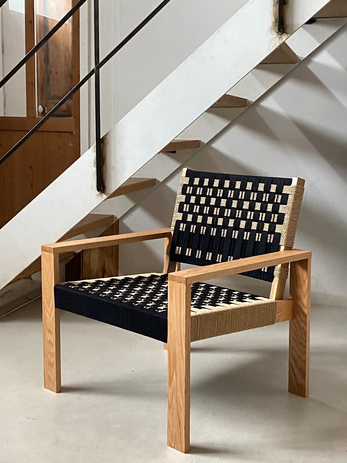 Handmade Armchair With Danish Rope and Cotton Rope. Hand-strung. Landa ...