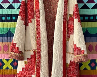 Quilted Jacket Made From a Vintage lonestar Patchwork Hand Stitched ...