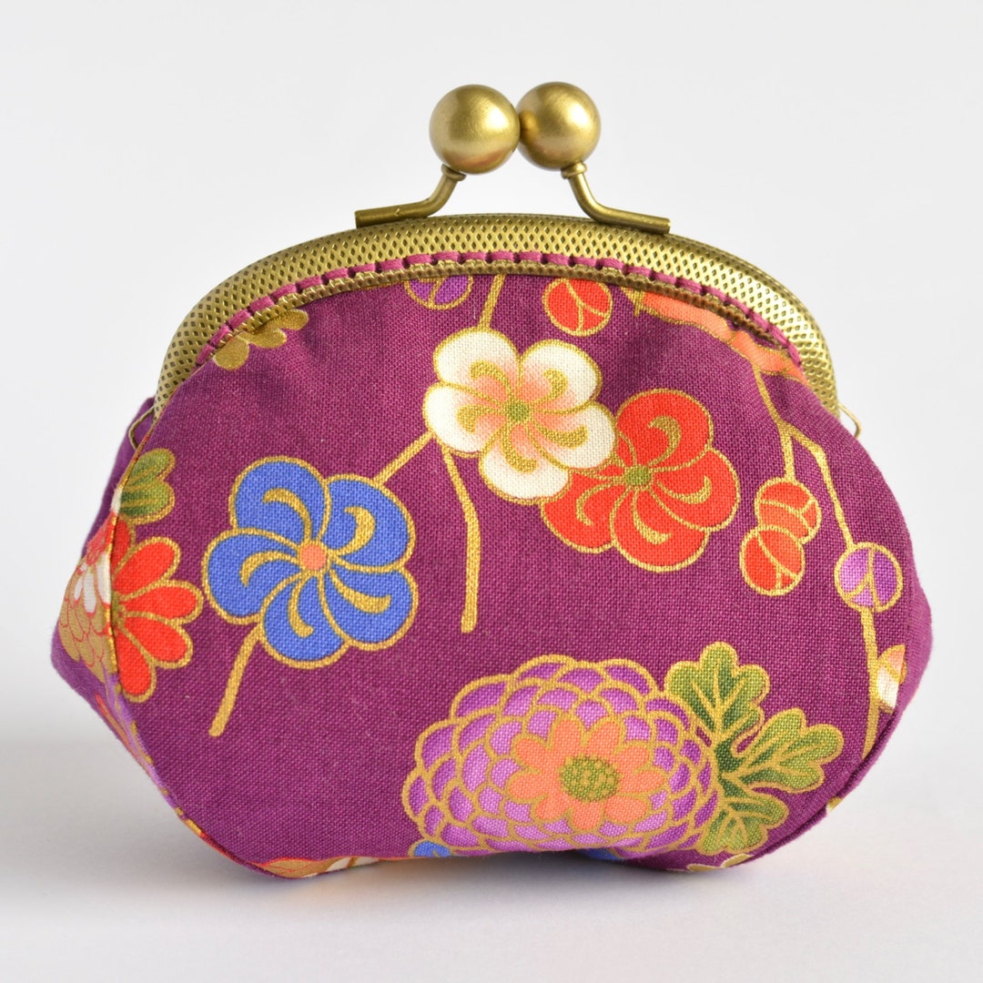 Hand Crafted Gold Embossed Japanese Coin Purse With Bronze Frames #0035 ...