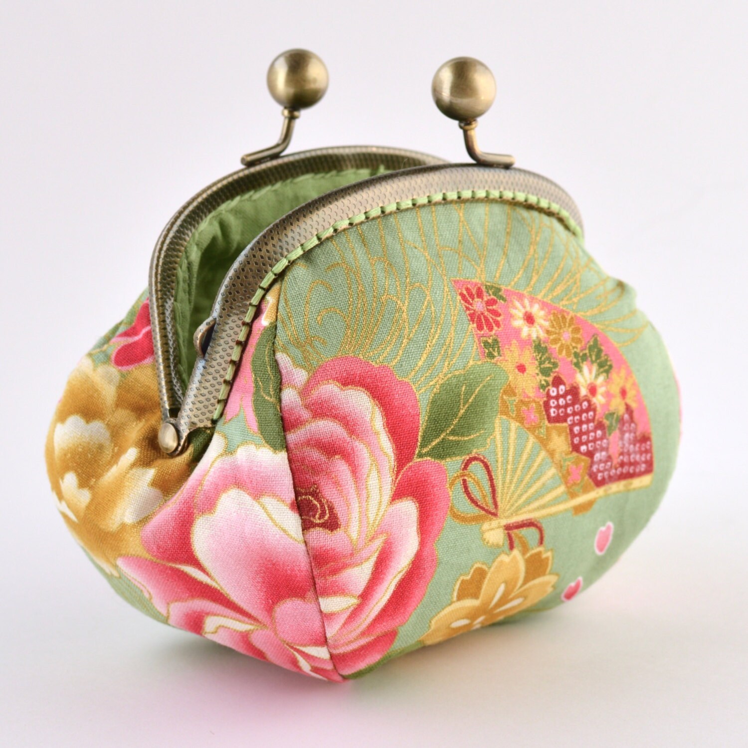 Hand Crafted Gold Embossed Japanese Coin Purse With Bronze Frame - Etsy ...