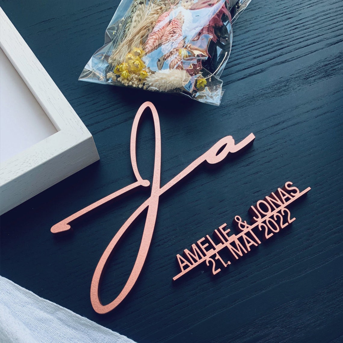 DIY set yes with individual names date frame and | Etsy