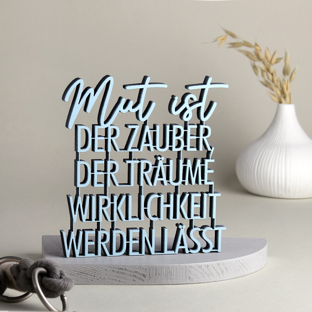Courage is the Magic That Makes Dreams Come True - 3D Wooden Lettering ...