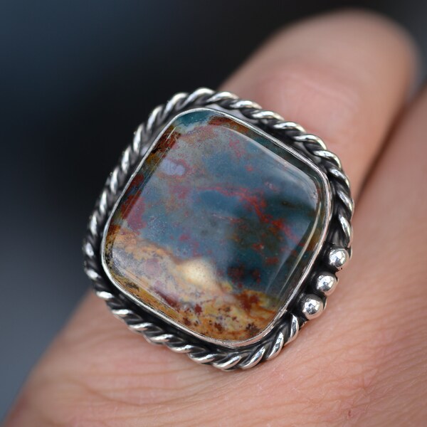 Semi Precious Stone Ring - Etsy