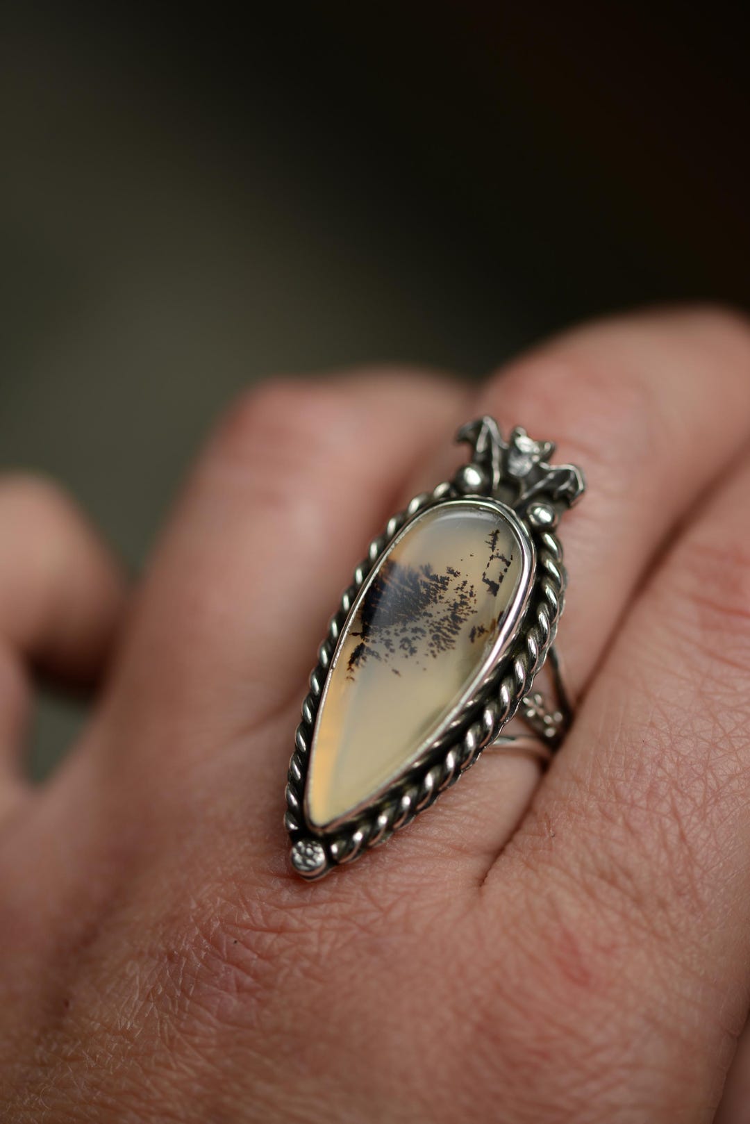 Spooky Ring Handmade With a Stunning Agate Stone Made With Sterling ...