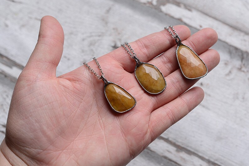 Golden Beryl Necklace / Nickel&lead Free Chain / | Etsy