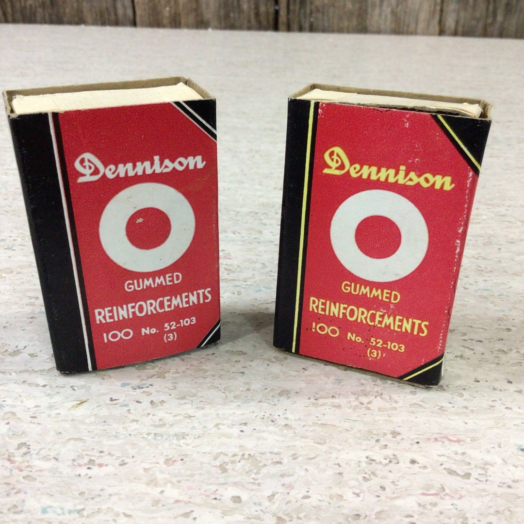 2 Boxed Dennison Gummed Reinforcements - Etsy