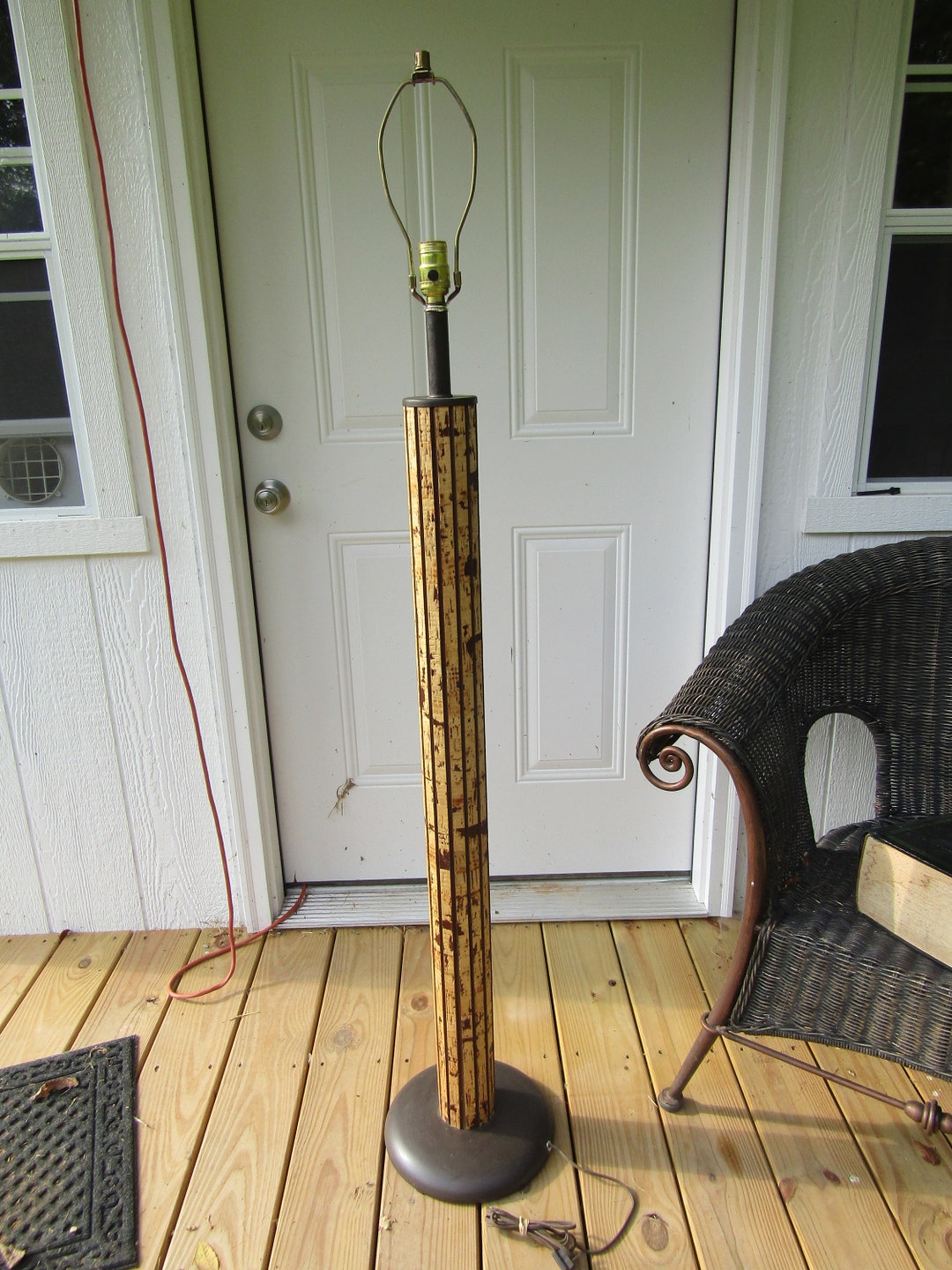 Vintage Clover Floor Lamps With Cork Stripes - Etsy