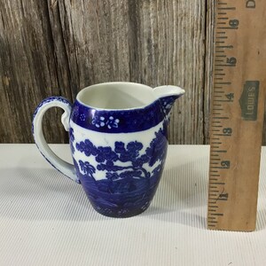 2 Antique Spode Tower Pitchers in Blue Large and Small - Etsy