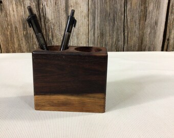 Walnut Pencil Holder | Etsy