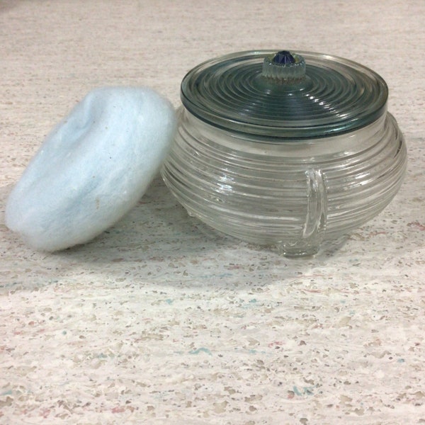 Glass Powder Jar - Etsy