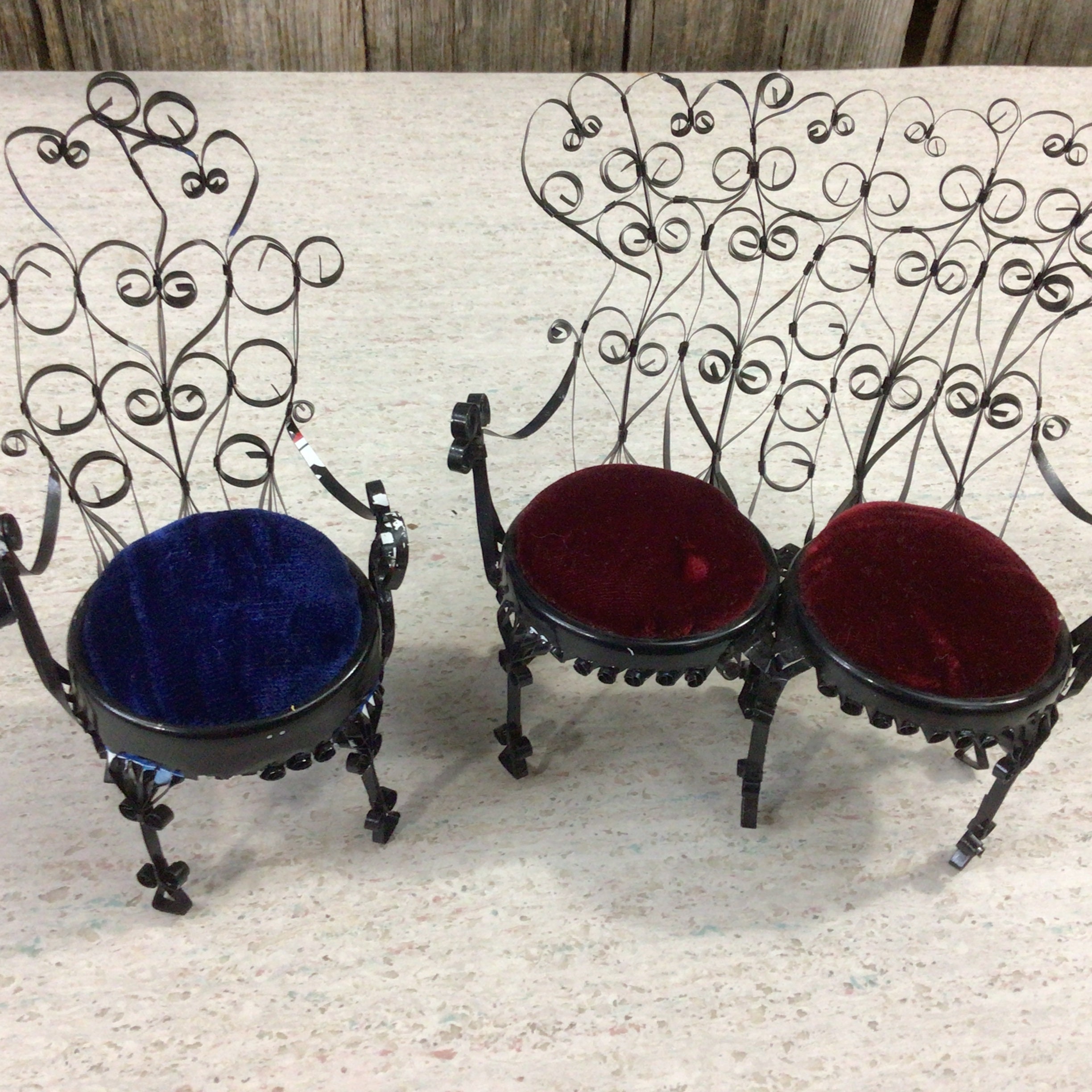 Two Pieces Quilled Tin Pin Cushion Chair and Love Seat - Etsy