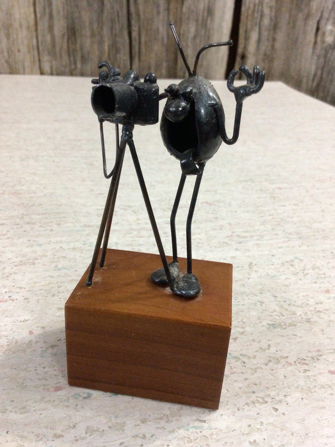 Retro Greg Quayle Metal Flea Sculpture 1983 Photographer - Etsy
