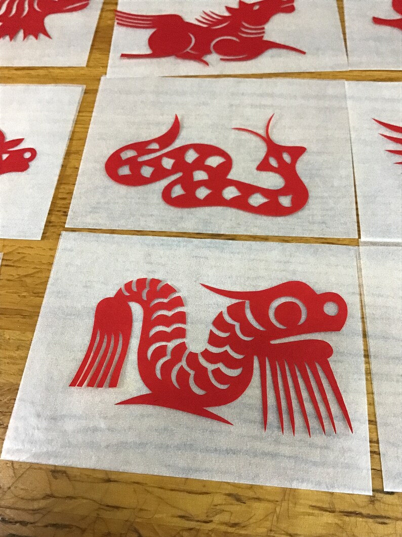 Vintage Set of 12 Chinese Zodiac Paper Cutouts - Etsy