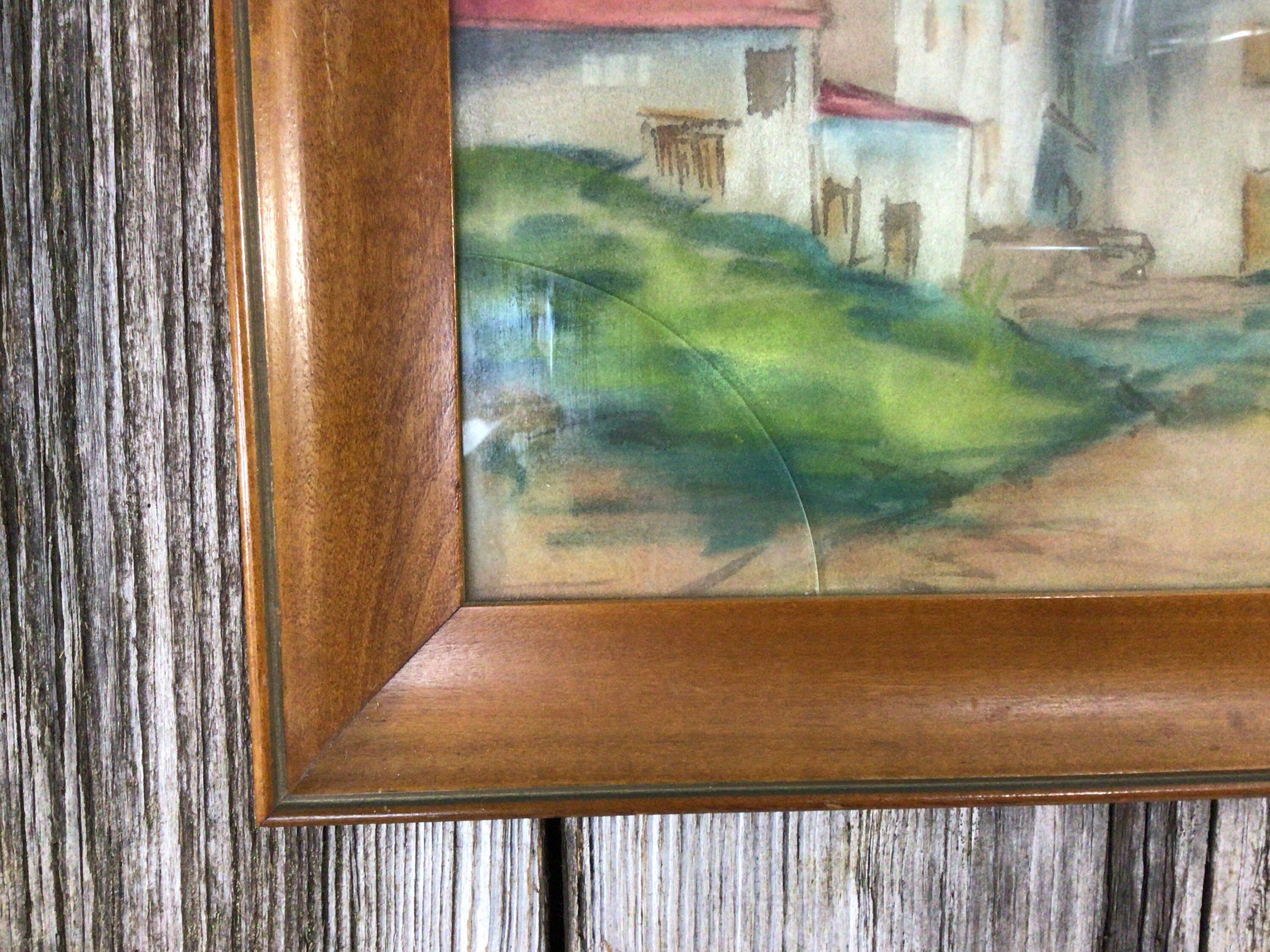 Vintage original Edna Lewis Studios framed painting | Etsy