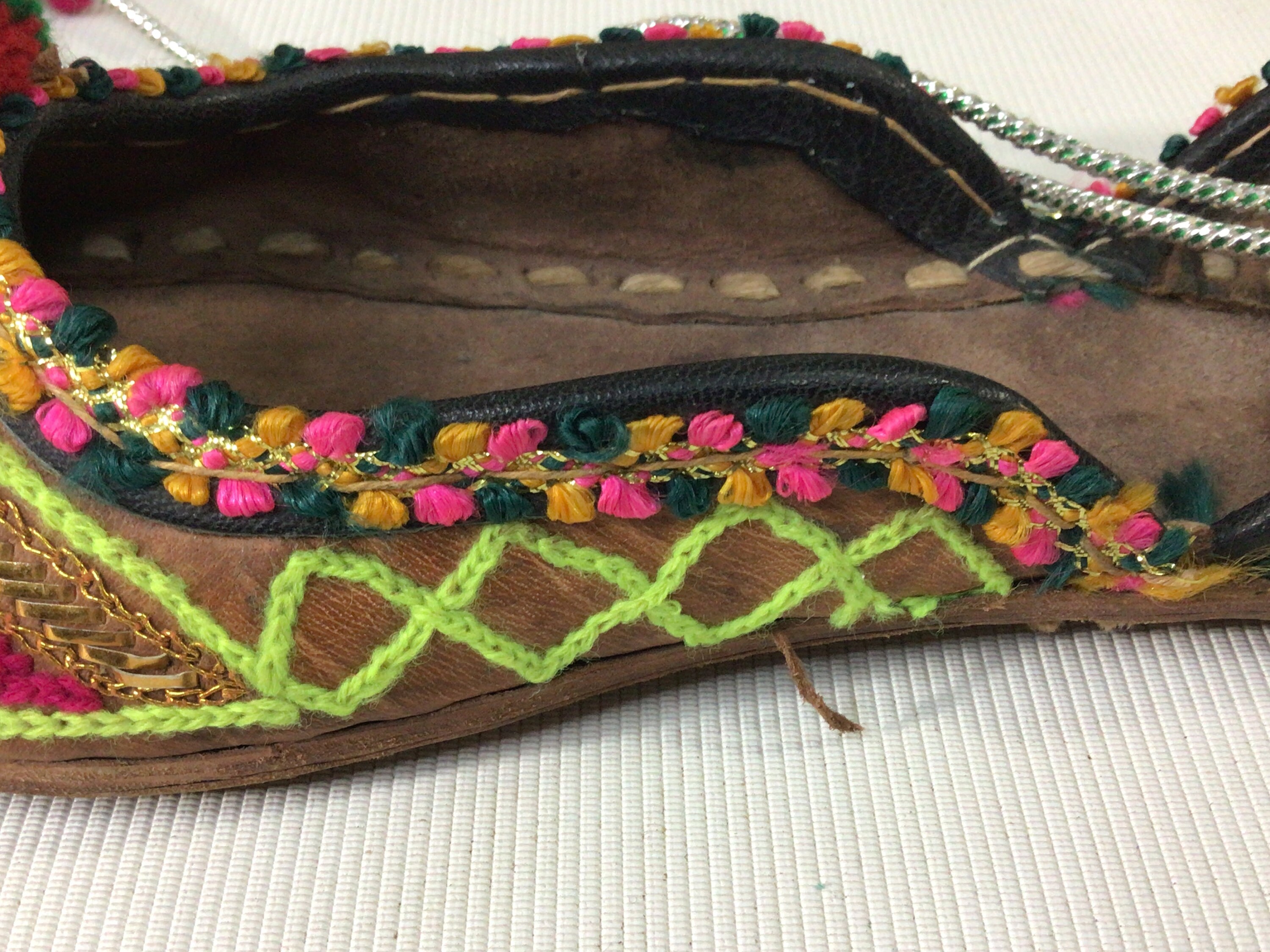 Vintage Middle Eastern Embroidered Slippers Unworn - Etsy