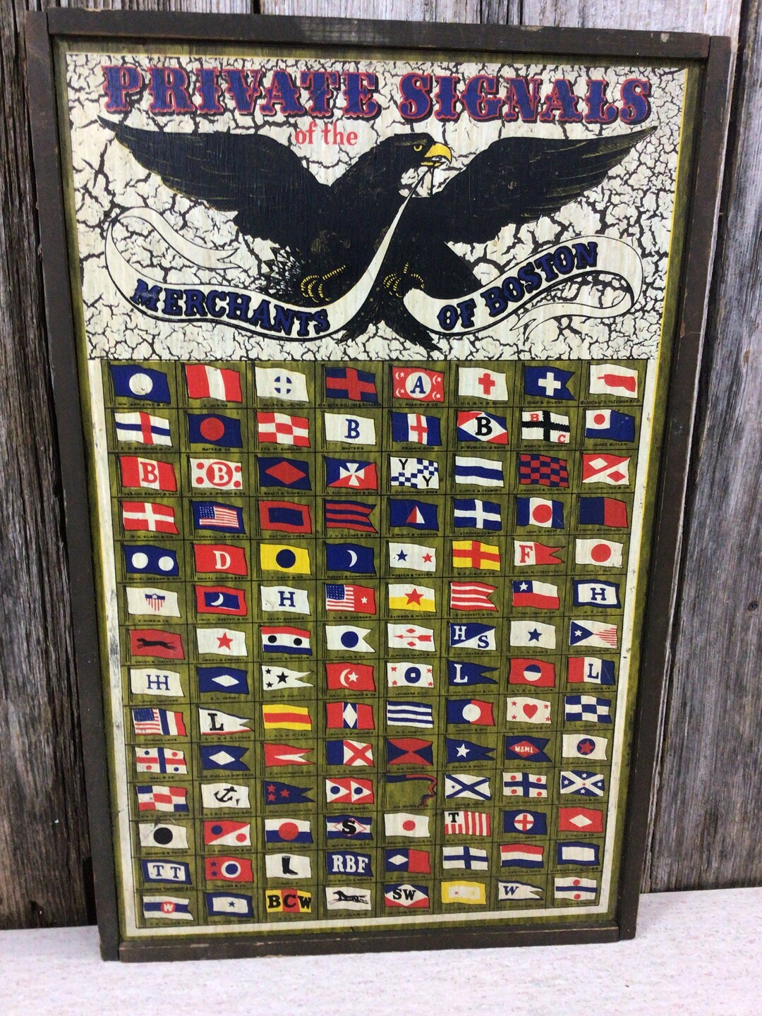 Private Signals of the Merchants of Boston Painted Wood Plaque - Etsy