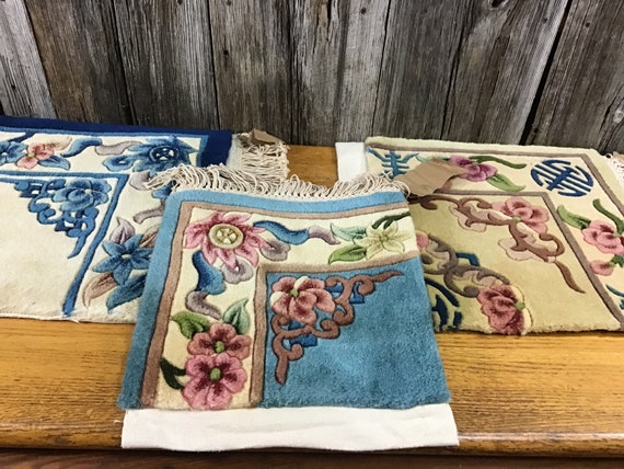 Vintage Chinese Wool Oriental Rug Sample 3 Color Choices | Etsy
