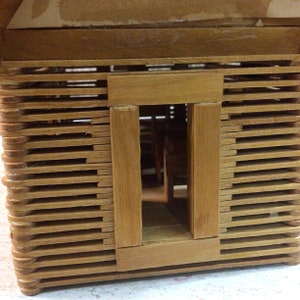 Folk Art Popsicle Stick Church Building - Etsy