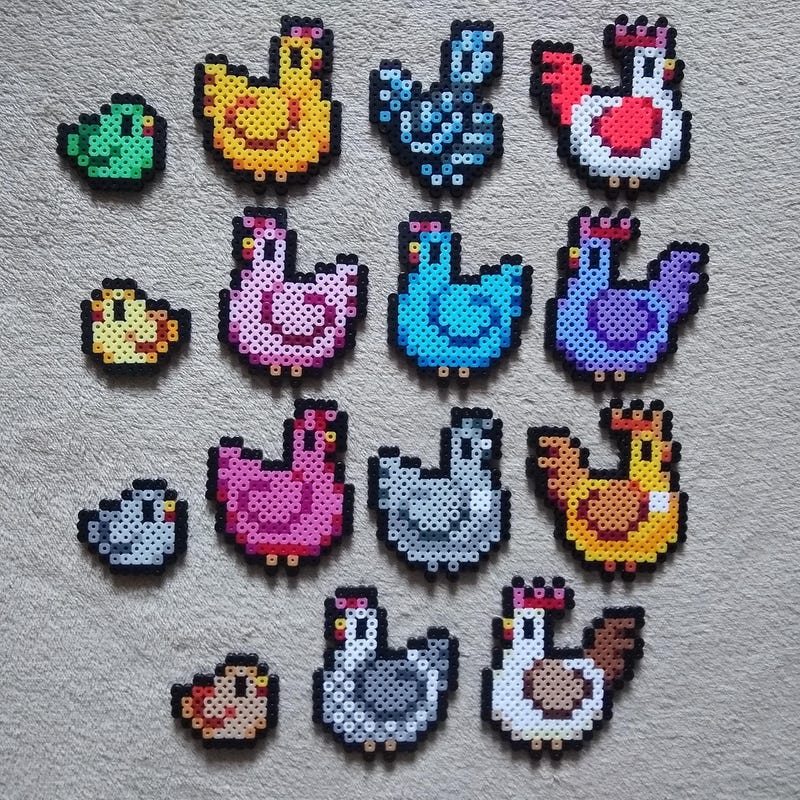 Chicken Perler Beads - Etsy