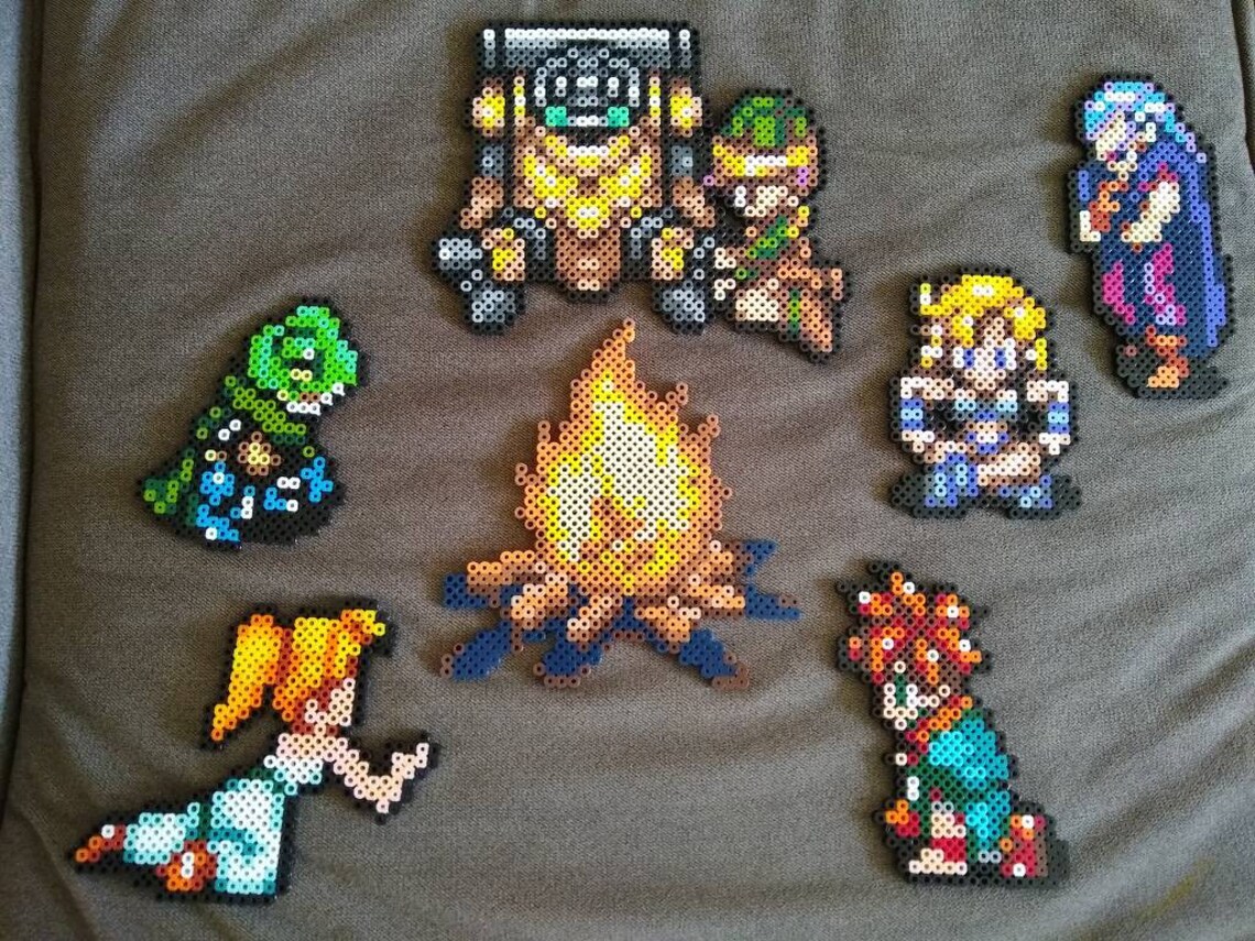 Campfire Scene // Chrono Trigger // Perler Bead Art - Etsy