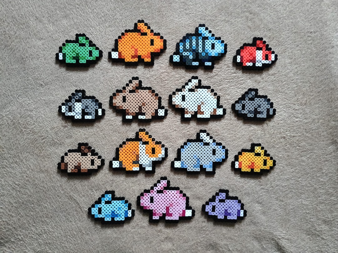 Rabbits // Fields of Mistria // Perler Bead Art - Etsy