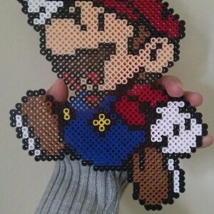 Mario // Super Paper Mario // Perler Bead Art - Etsy